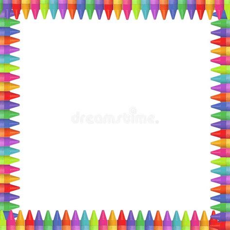 Crayon Border Template Crayon Border Vectors Images
