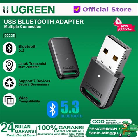 Jual Ugreen Usb Bluetooth 5 3 Adapter Transmitter Receiver Dongle Pc 90225 5 3 Jakarta Pusat