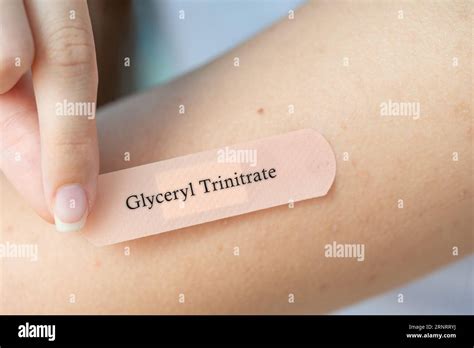 Glyceryl Trinitrate Nitrate Used For Angina And Heart Conditions Stock