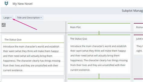 Customising The Subplot Manager Interface Novel Factory