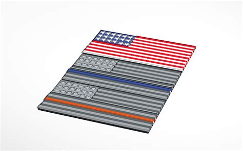 3d Design American Flags Tinkercad