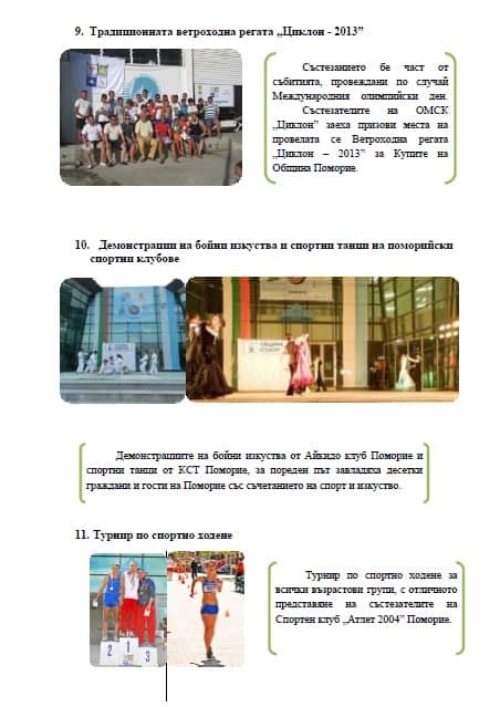 ГОДИШЕН ОТЧЕТ ЗА ИЗПЪЛНЕНИЕ НА ПРОГРАМАТА ЗА УПРАВЛЕНИЕ ЗА 2013 ГОДИНА Община Поморие