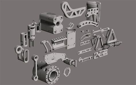 C4d机甲零件机械组件3d模型机器人零部件工业零件连接件基础白模 Cggoat