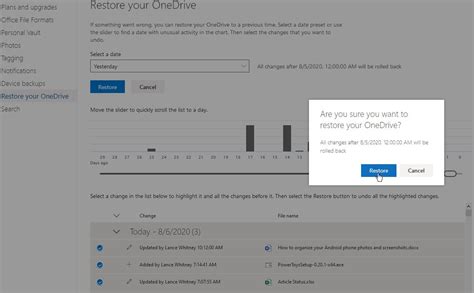 How To Restore Your OneDrive Files To A Previous Time