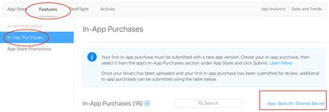 Where To Find The Shared Secret For Ios App Store Receipt Validation