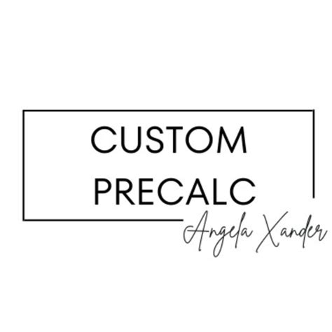 Custom PreCalc Teachers Pay Teachers