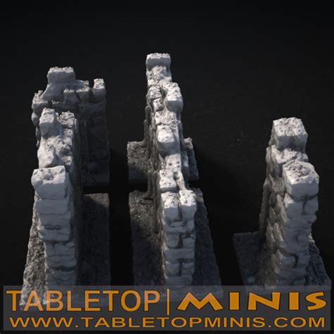 3d Printable Wall Modules By Tabletopminis