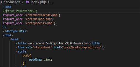 Php Empty Dashboard Issue With Harviacode Crud Generator In Codeigniter 3 Stack Overflow