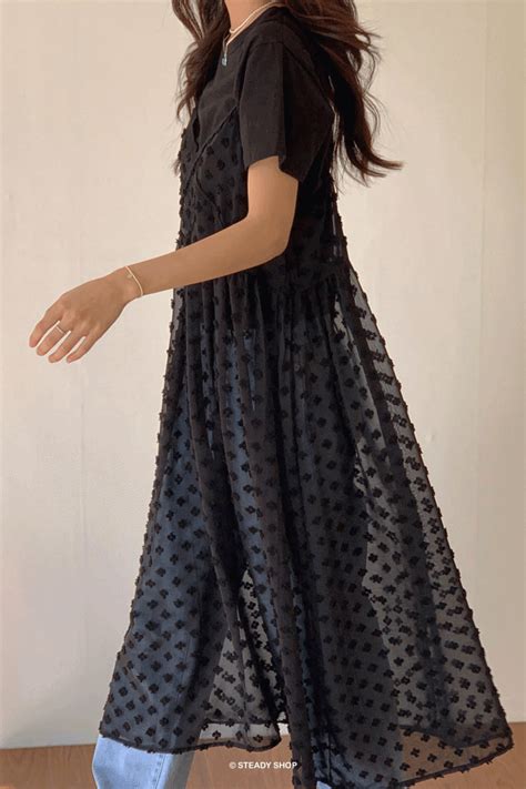 당일출고🚀 시스루레이어드템 프렐리아 나시원피스 뷔스티에원피스 레이어드원피스 원피스 2colors 에이블리