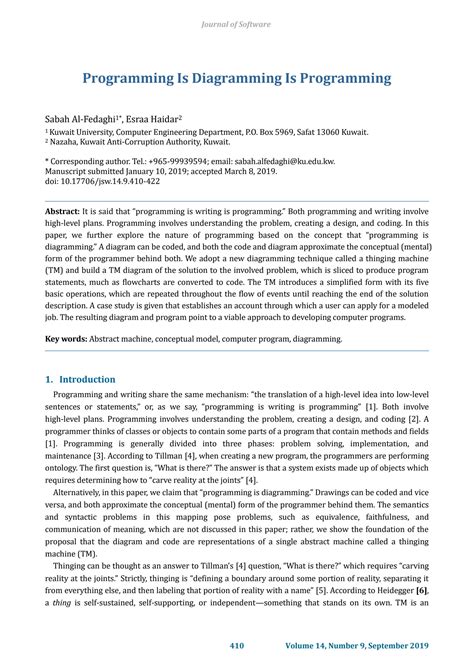 Solution Programming Is Diagramming Is Programmin Studypool
