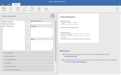 Regression In Jamovi Dr Matt C Howard