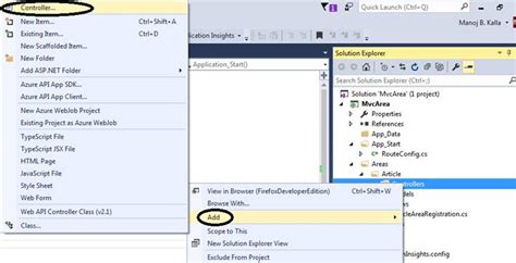 Getting Started With Area In ASP NET MVC