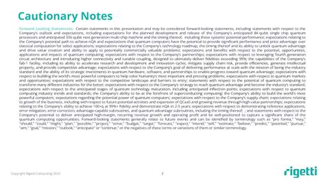 Rigetti Computing Rgti Investor Presentation Slideshow Nasdaq Rgti Seeking Alpha