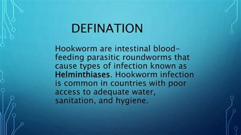 Hookworm Introduction Defination Cause Effect Cure Pptx Infectious Diseases Diseases And