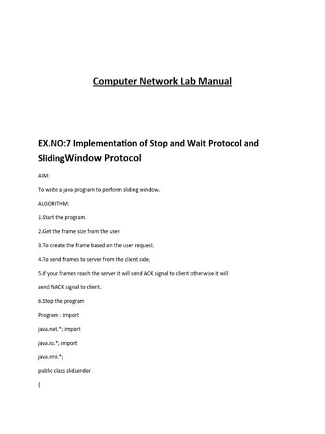 cn lab mannual pdf network socket transmission control protocol