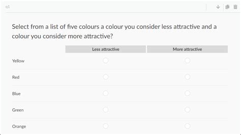 Matrix One Answer Per Column Group Survalyzer Help Center