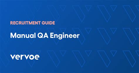 How To Hire A Manual QA Engineer Recruitment Guide Vervoe