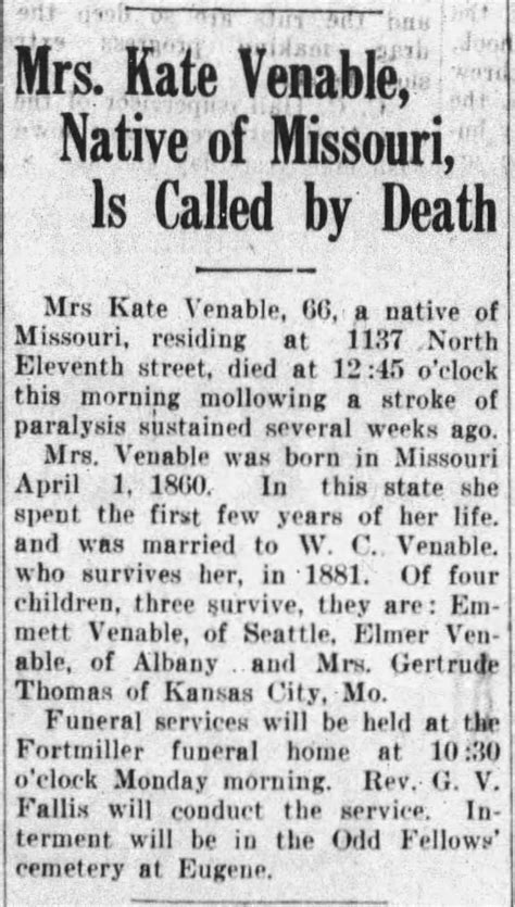 Mary Kathryn Katie” Tucker Venable 1860 1926 Find A Grave Memorial