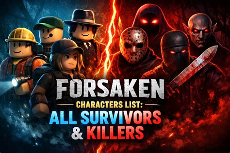 Forsaken Characters List All Survivors And Killers