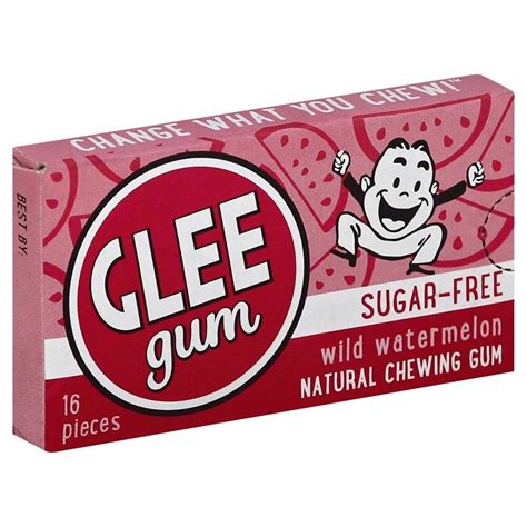 Glee Gum Sugar Free Natural Gum Wild Watermelon 16 Count Minimum Order