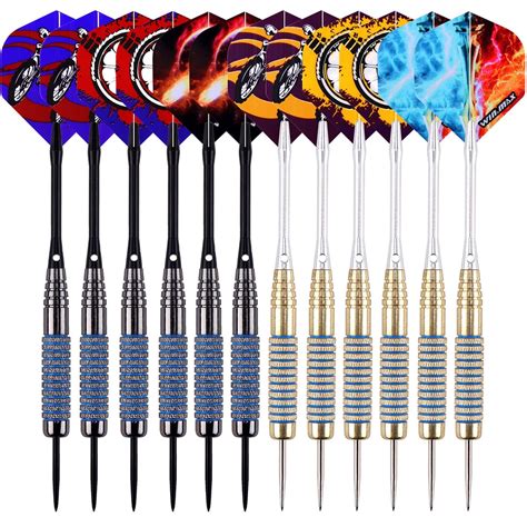 Winmax Darts Set Of 12 Steel Darts Darts 24 G Professional Steel Darts With Metal Tips Steel