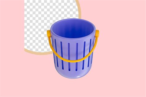 The Empty Bucket Icon 3d Render Concept Graphic By Ahmedsakib372 · Creative Fabrica
