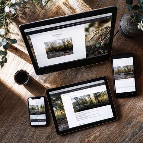 Ai Generated Responsive Website Mockup Displayed On Multiple Devices Including A Tablet