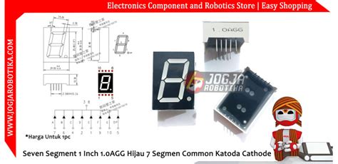 Seven Segment 1 Inch 1 0agg Hijau 7 Segmen Common Katoda Cathode