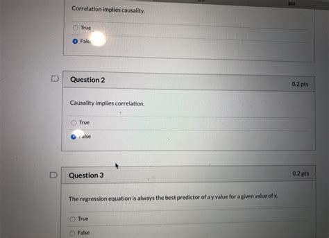Solved Correlation Implies Causality True O False Question Chegg Com