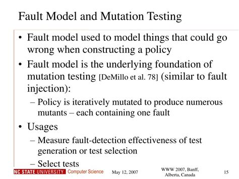 Ppt A Fault Model And Mutation Testing Of Access Control Policies Powerpoint Presentation Id