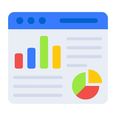 A Flat Design Icon Of Web Analytic 40202200 Vector Art At Vecteezy