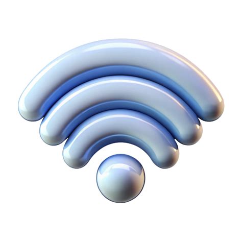 Wi Fi Symbol With Metallic Curves And Sphere 60359120 Png