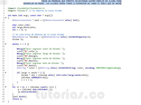 POO Objective C Aplicacion Clase Alcoba Tutorias Co