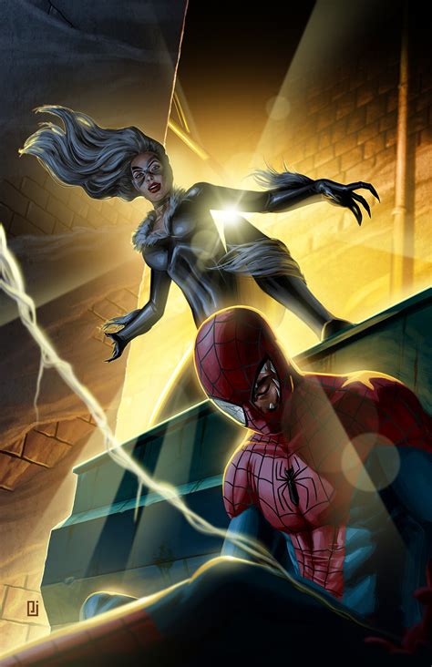 Artstation Spider Man Vs Black Cat
