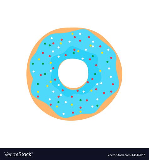 Donut Circle Donuts With Colorful Holes Covered Vector Image