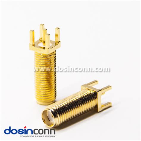 Sma Connector Types Degree Female Through Hole For Pcb Mount Dosin Electronics