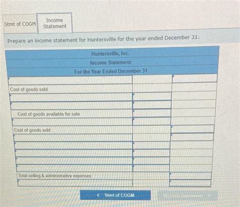 Solved Consider The Following Information For Huntersville