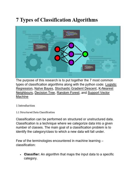 7 Classification Algorithms In Python Pdf Statistical Classification Theoretical Computer