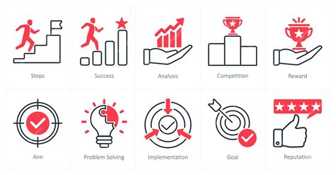 Premium Vector A Set Of 10 Mix Icons As Steps Success Analysis