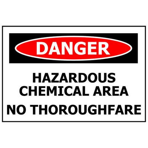 Hazardous Chemicals Area Pvc Sign
