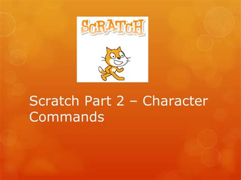 Scratch Character Commands Ppt