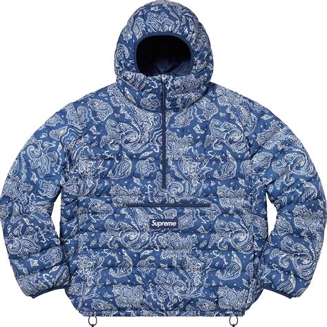 Micro Down Half Zip Hooded Pullover Supreme 22fw