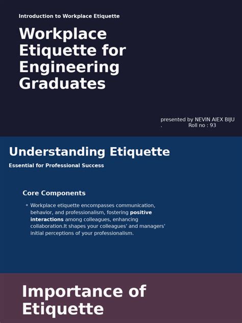 Presentation Workplace Etiquette For Engineering Graduates 20251214