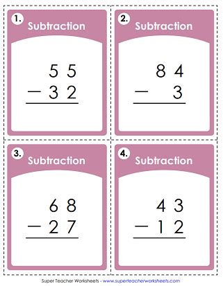 Free Subtraction Worksheet Without Download Free Subtraction Worksheet Without Png Images Free