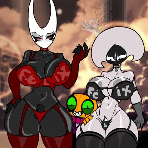 Rule 34 2girls Areola Slip Areolae Ass Breasts Choker Felix Hollow Knight Hollow Knight