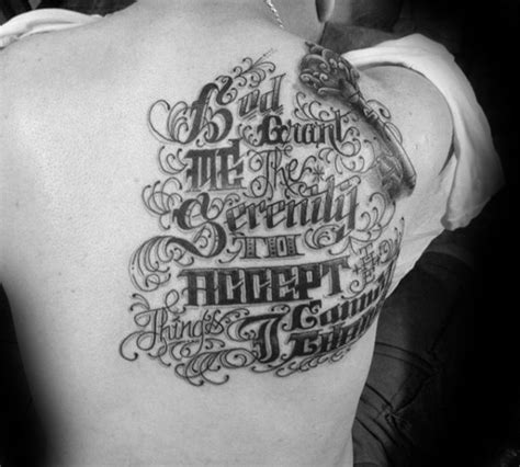 50 Serenidad Oración Tatuaje Diseños Para Los Hombres Ideas Que