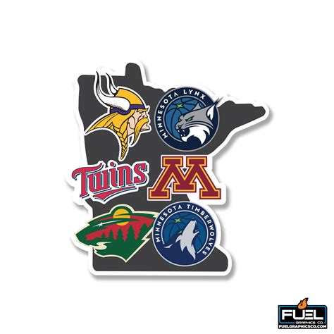 Minnesota Sports Teams Vinyl Decal Etsy