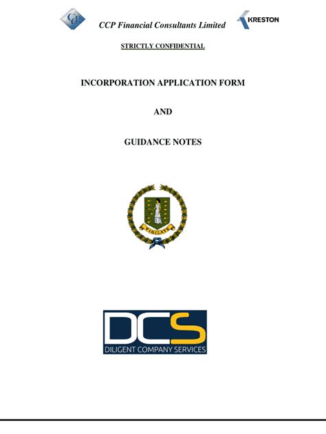 Fillable Online Dcs Complete Incorporation Application Form Fax Email Print Pdffiller