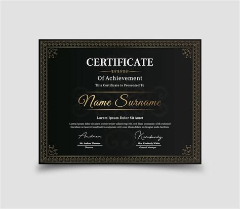 Certificate Design Template Premium Vector