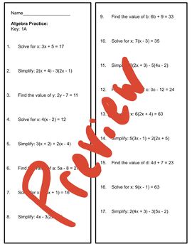 Algebra Worksheet By Apex Education Consolidated TPT